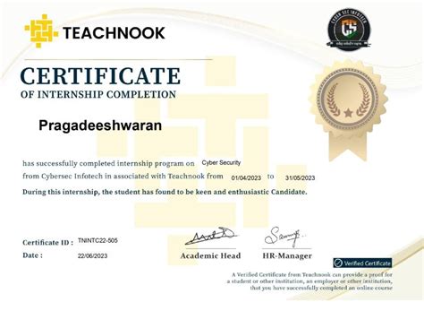 Pragadheeshwaran P On Linkedin Internshipcompletion