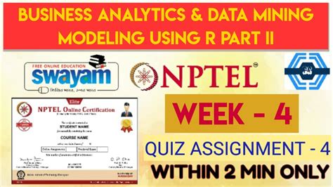 Business Analytics And Data Mining Modeling Using R Part Ii Week 4 Quiz