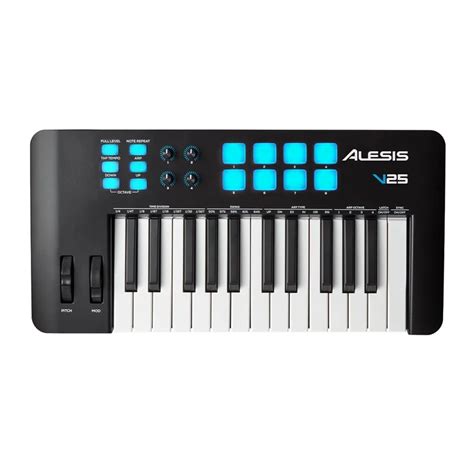 Alesis V25 Mkii 25 Key Midi Keyboard Controller Amp Acoustic Guitar