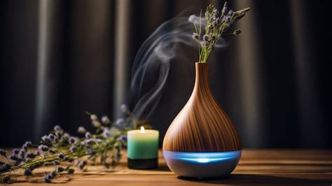 Premium Photo Aroma Composition With A Modern Aroma Oil Diffuser