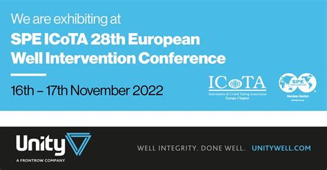 ‏are You Attending The Spe Aberdeen Icota Europe Intervention And Coiled Tubing Association 28th