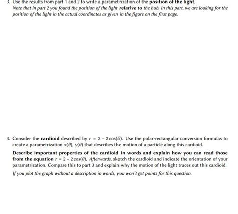 Solved Were Going To Write An Equation For A Parameterized