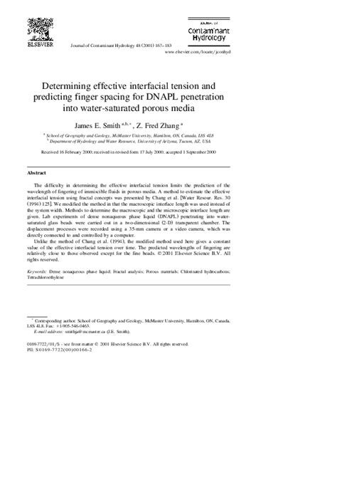 Pdf Determining Effective Interfacial Tension And Predicting Finger