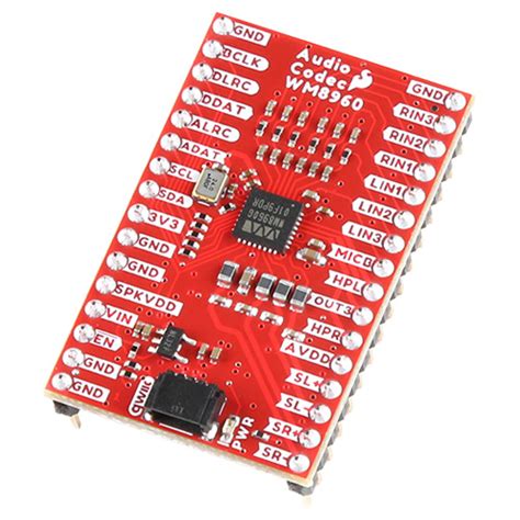 Sparkfun Wm8960 Audio Codec Board Qwiic Micro Robotics