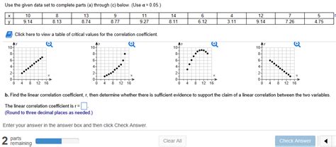 Solved Use The Given Data Set To Complete Parts A Through