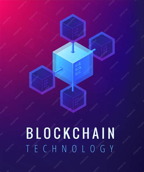 Premium Vector Isometric Blockchain Technology Concept