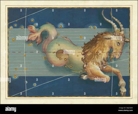 Capricorn By Johann Bayer Created In 1603 Is Part Of An Astronomical Star Chart Depicting