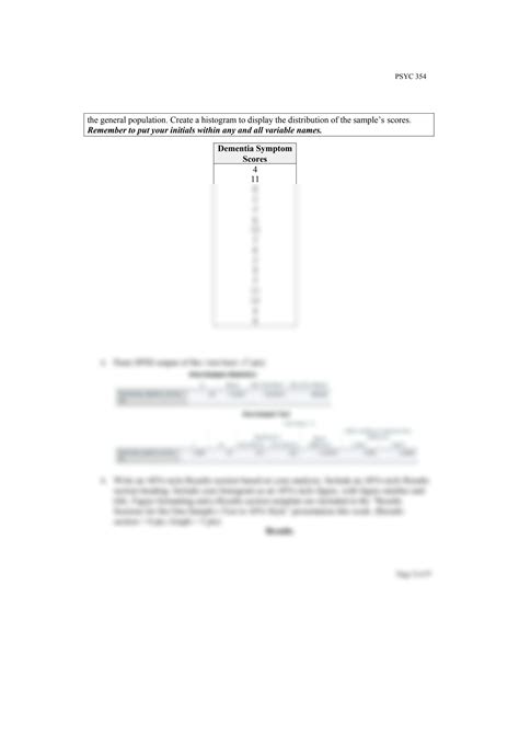 Solution Psyc 354 Liberty University Spss Homework One Sample T Test And Cumulative Questions