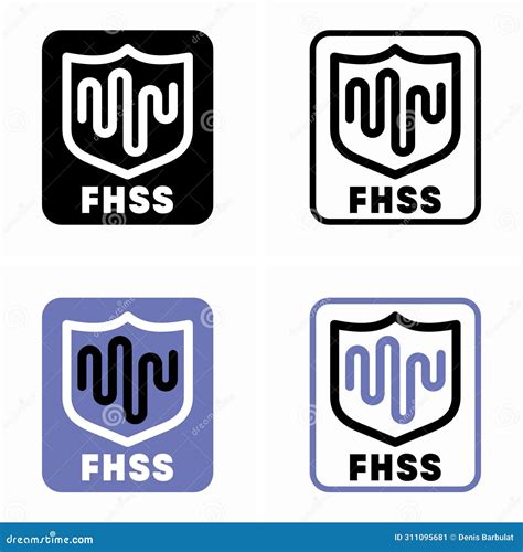 Frequency Hopping Spread Spectrum Fhss Vector Information Sign Stock Vector Illustration Of