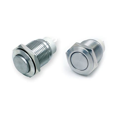 16mm High Head Latch Selflock 2pin Miniature Electric Elevator Push Button On Off Smart Switch