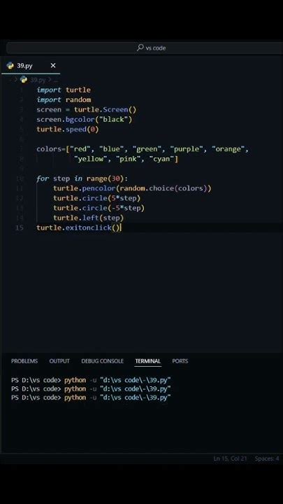 Graphic Animation Part 39 Using Pythonturtle New Turtle Viralvideo