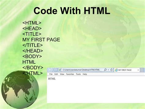 Html Pptx Web Design And Html Internet