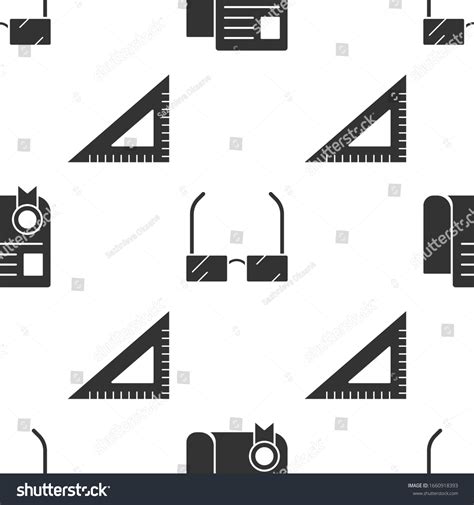 Set Certificate Template Glasses Triangular Ruler Stock Vector Royalty Free 1660918393
