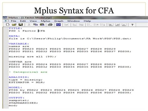 ppt confirmatory factor analysis in mplus powerpoint presentation
