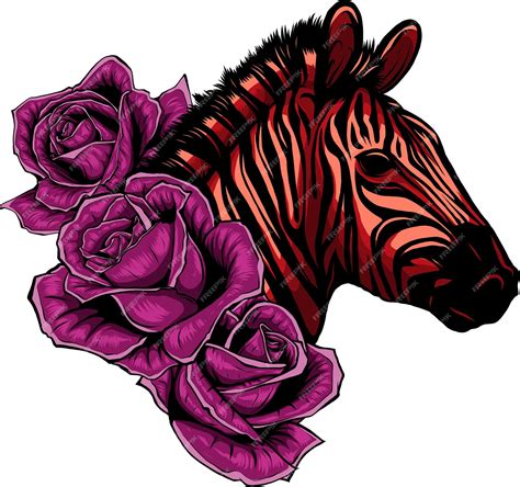 Premium Vector Zebra Head Vector Illustration Design