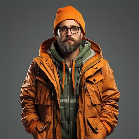 색 배경에 피트 몬드리안 스타일의 3d 스터 초상화 프리미엄 사진