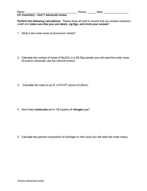 Perform The Following Calculations Please Show All Work To Ensure