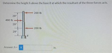 Solved Determine The Height H Above The Base B