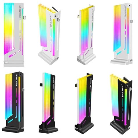 GIÁ ĐỠ VGA COOLMOON CM-GH2 LED RGB ĐỒNG BỘ HUB ĐEN