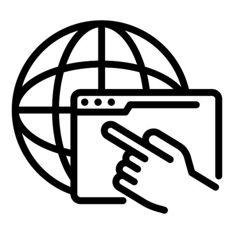 Premium Vector Click Internet Icon Outline Click Internet Vector Icon For Web Design Isolated