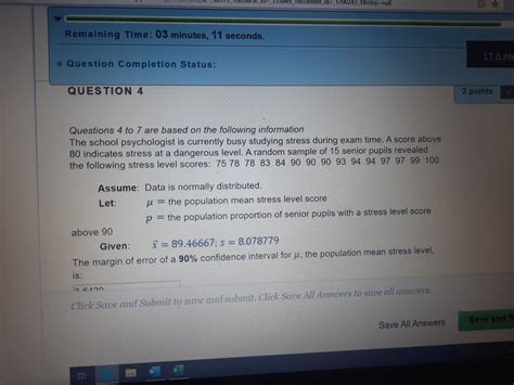 Solved Remaining Time Minutes Seconds Question Chegg