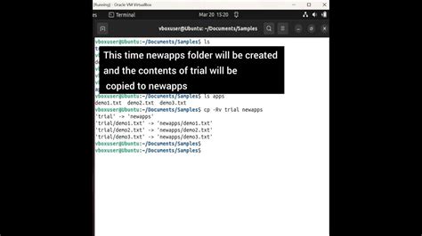 Linux Tutorial10 Copying Between Directories What Happens If Destination Directory Already
