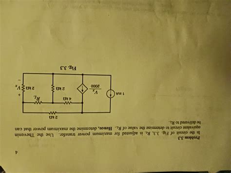 Solved Problem In The Circuit Of Fig RL Is Adjusted Chegg