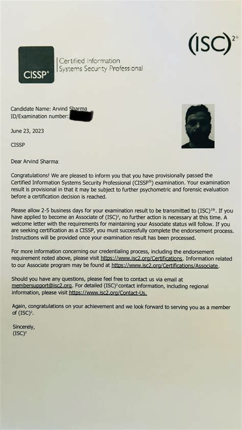 Happy To Announce That I Provisionally Passed Cissp Exam Today Would Like To Special Thanks