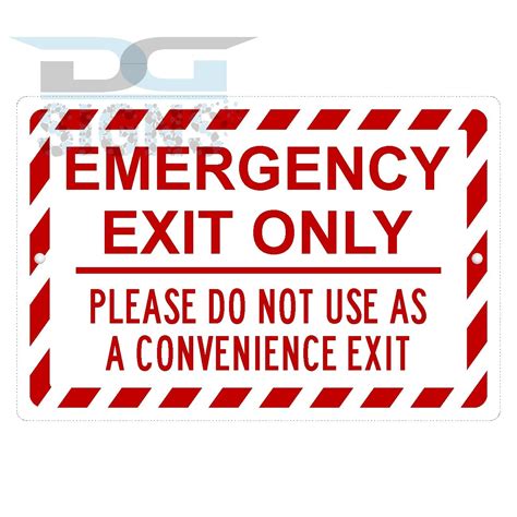 Emergency Exit Only Signs