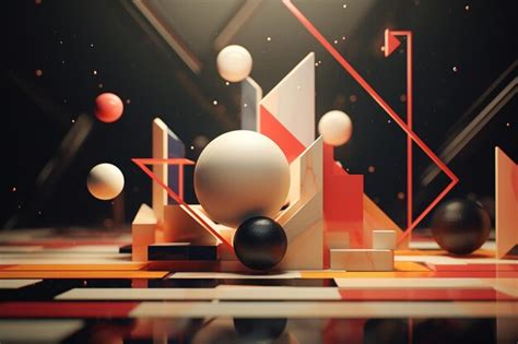 Premium AI Image An Abstract Representation Of Geometric Shapes In