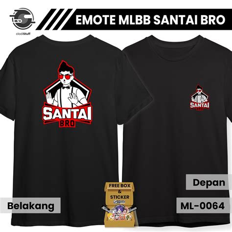 Jual Kaos Emote Santai Bro Geek Fam Mobile Legends Emot Ml Mlbb Legends Lengan Pendek Hitam