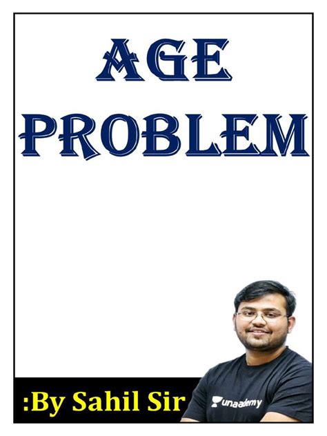 Age Problem Work Sheet 1633019764060 Pdf
