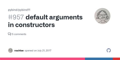 Default Arguments In Constructors · Issue 957 · Pybindpybind11 · Github