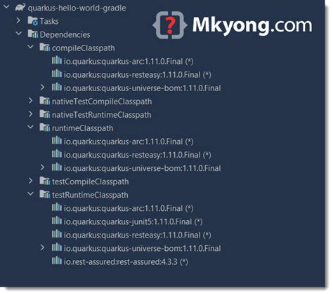 Gradle Quarkus Hello World Example