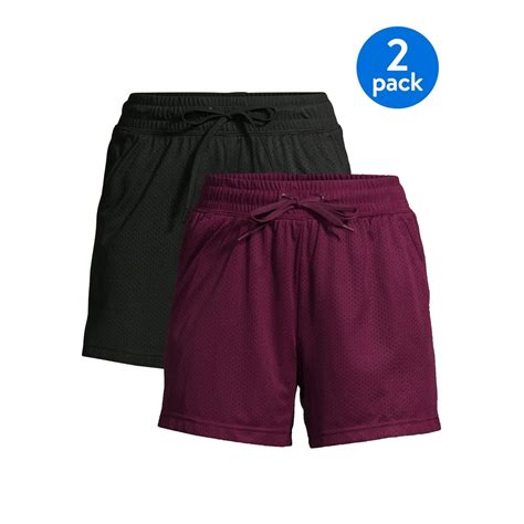 Athletic Works Athletic Works Womens Mesh Shorts 2 Pack