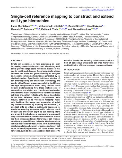 Pdf Single Cell Reference Mapping To Construct And Extend Cell Type Hierarchies
