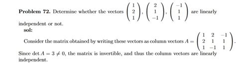 Solved Problem Determine Whether The Vectors Chegg