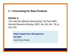 Six Rules For Accurate Forecasting A Strategic Guide Course Hero