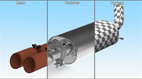 Car Exhaust Muffler 3d Model 49 Obj Lxo Ma Max Fbx C4d Blend 3ds Free3d