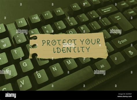 Text Showing Inspiration Protect Your Identity Conceptual Photo