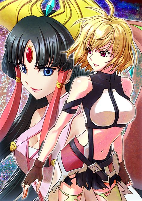 Angelise Ikaruga Misurugi And Salamandinay Cross Ange Drawn By Noma