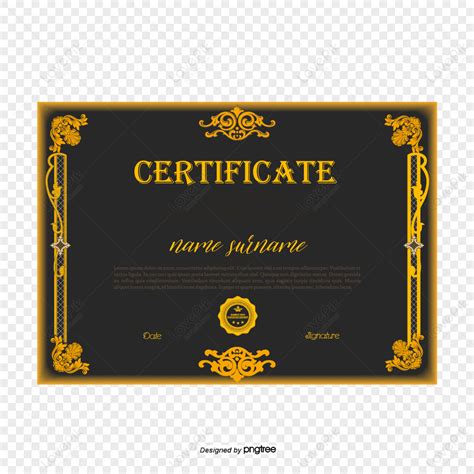 벡터 황금 증명서 상장 일러스트디자인문서현대의 Png 일러스트 무료 다운로드 Lovepik