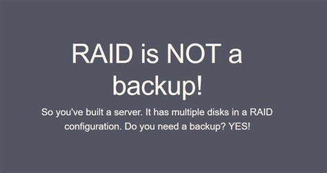 Is Redundancy Redundant When You Have Backup R Datahoarder