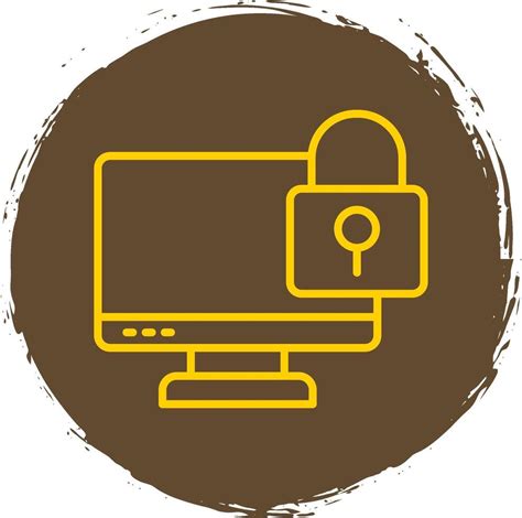 Locked Computer Line Circle Sticker Icon 43965346 Vector Art At Vecteezy