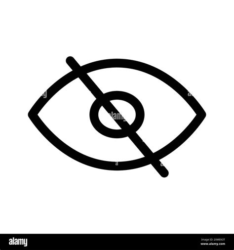 Hide Icon Set In Thin Line Outline Style And Linear Vector Sign Stock Vector Image Art Alamy