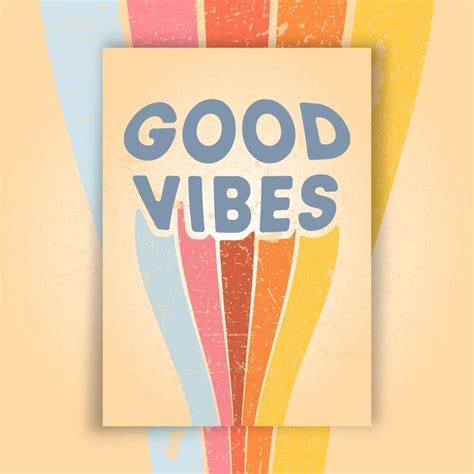 Good Vibes Retro Grunge Poster