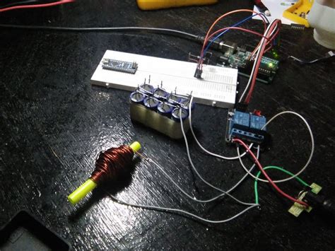 my basic coil gun setup arduino project hub