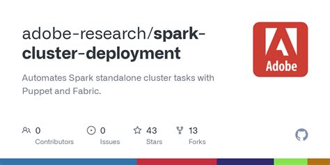 Github Adobe Researchspark Cluster Deployment Automates Spark Standalone Cluster Tasks With