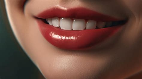 Premium Photo Woman Mouth Left Smilegenerative Ai