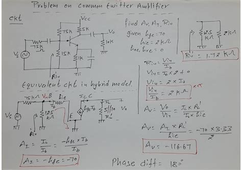 Solved Problems On AC Analysis Of BJT Amplifier ANALOG Electronics Studocu